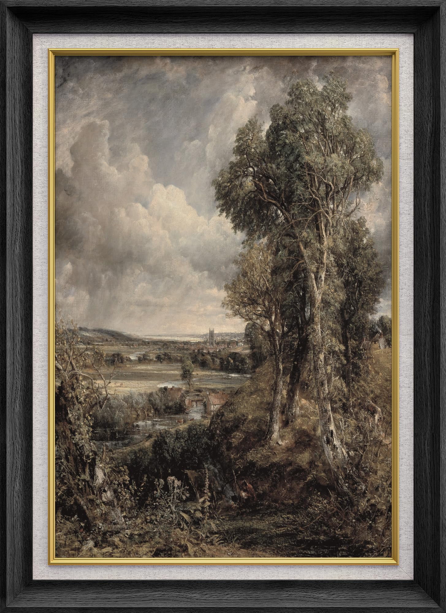 IDEA4WALL Premium Frame Wall Art The Vale of Dedham by Artist John Constable Classical ...