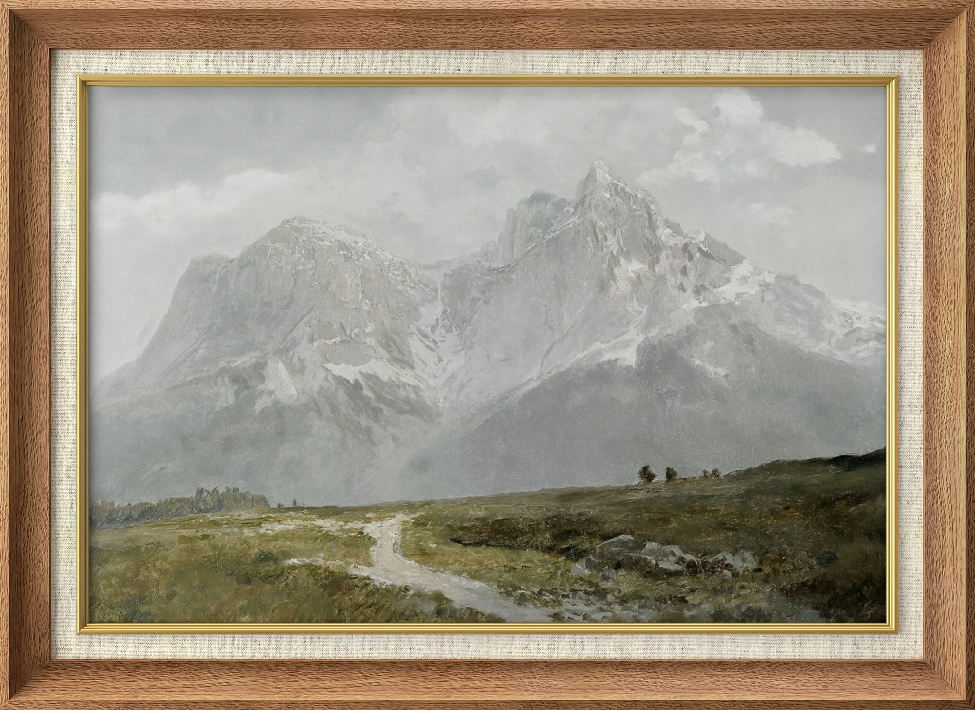 IDEA4WALL Premium Frame Wall Art Winter Storm Mountain Valley Classic ...