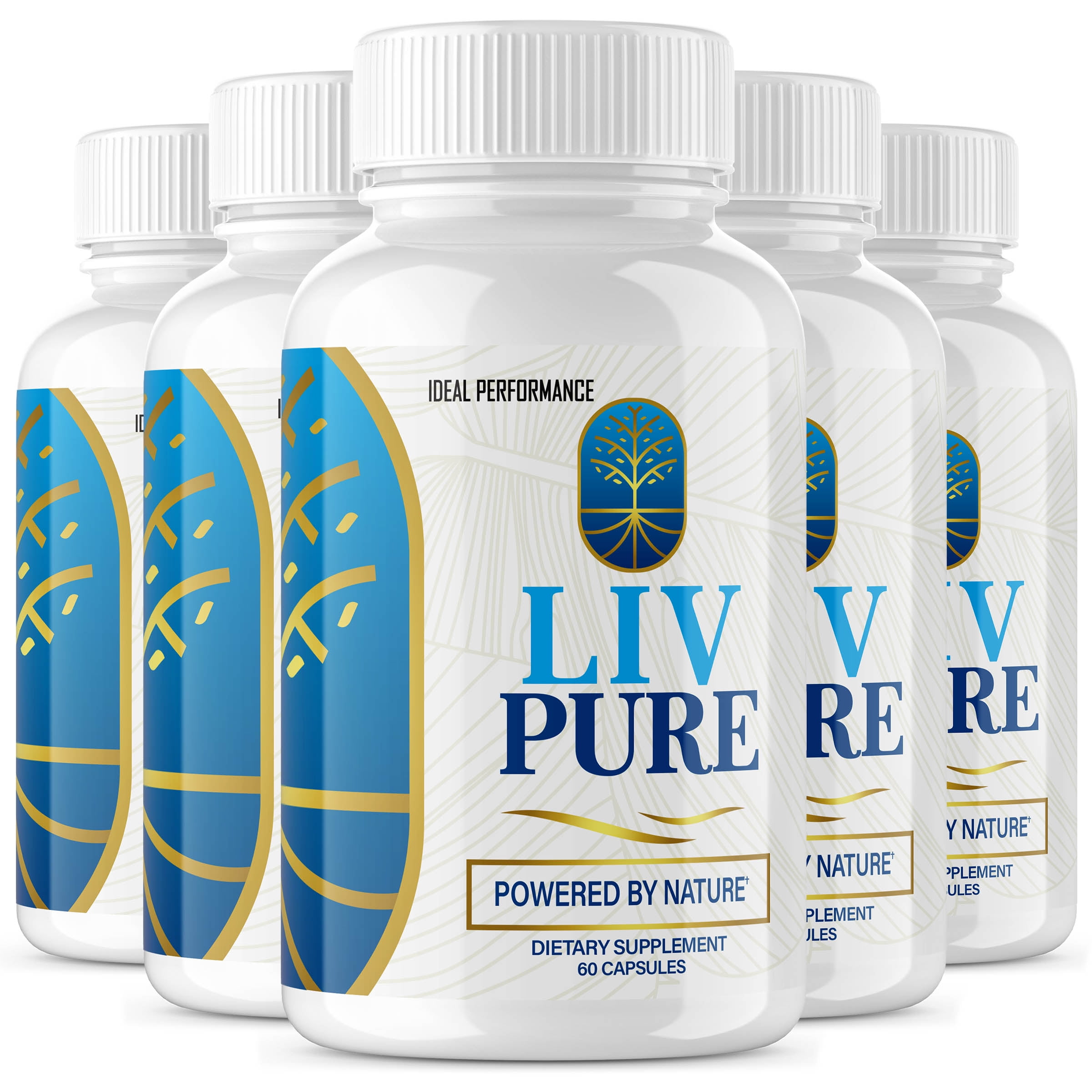 IDEAL PERFORMANCE (5 Pack) Liv pure capsules liver detox, liver cleanse ...