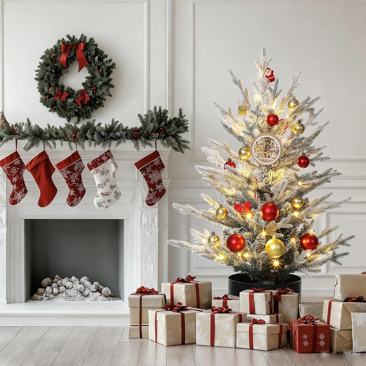 IDEALHOUSE 3FT Green Christmas Tree, Artificial Mini Holiday Tree for ...