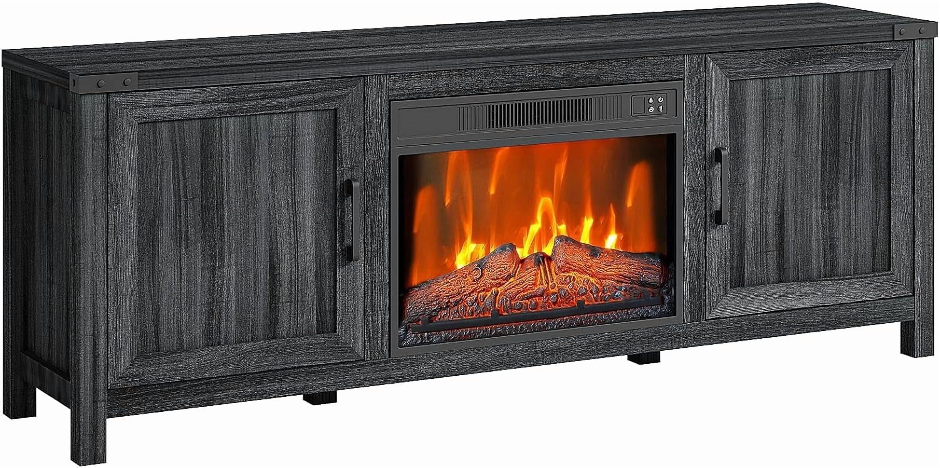 IDEALHOUSE 67 Inch Electric Fireplace TV Stand, Modern Entertainment ...