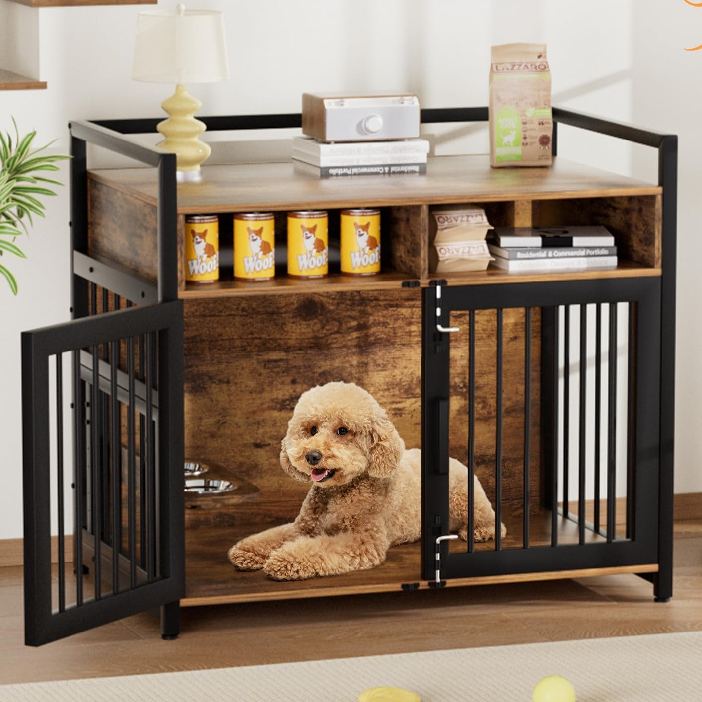IDEALHOUSE Dog Crate Furniture, Large Dog Cage for Medium Dogs, 41 Inch ...