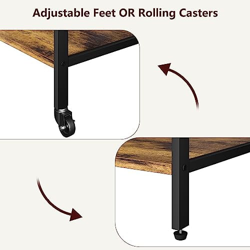 IDEALHOUSE Large Printer Stand with Power Outlets and USB Charging ...