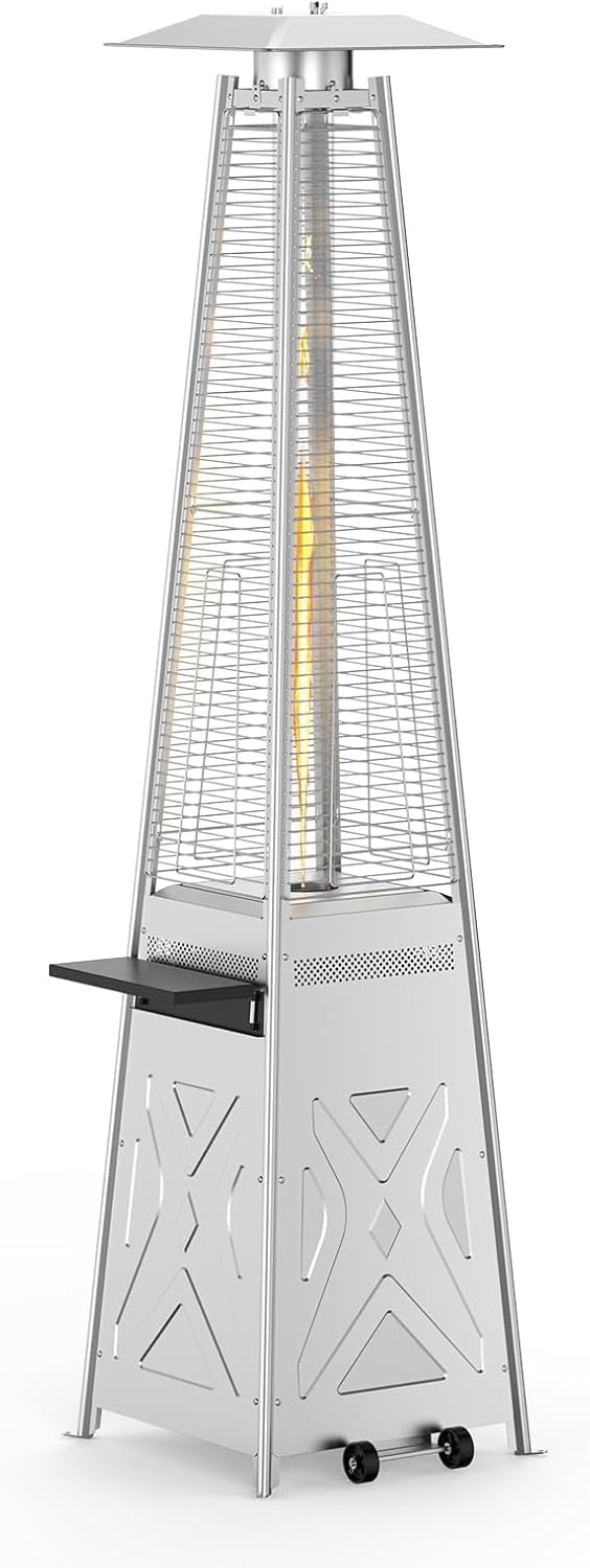 IDEALHOUSE Outdoor Propane Heater, 42,000 BTU Pyramid Patio Heater ...