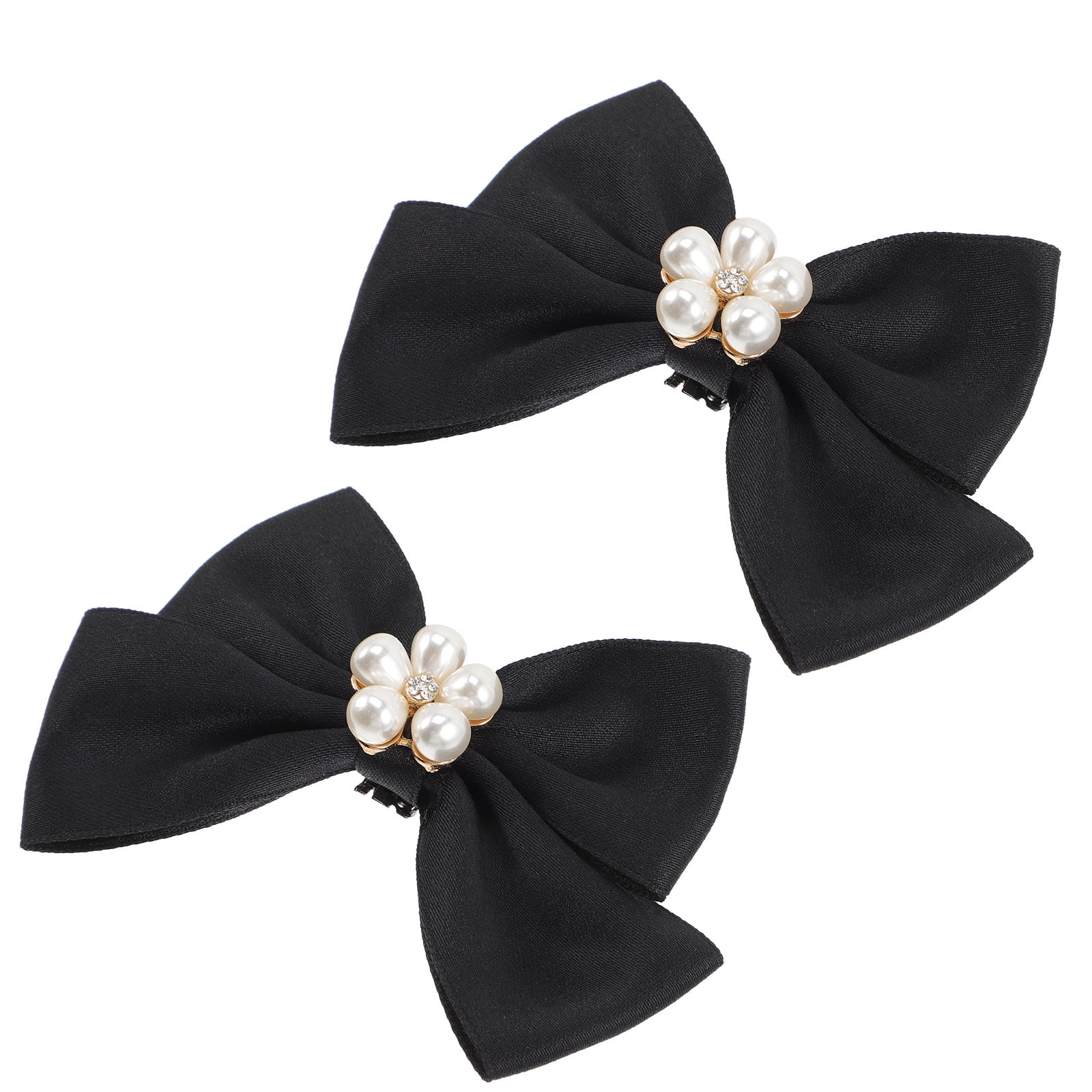 IDEANATEGRATE 1 Pair Black Bow Shoe Clip For Women's Flats And Parties ...