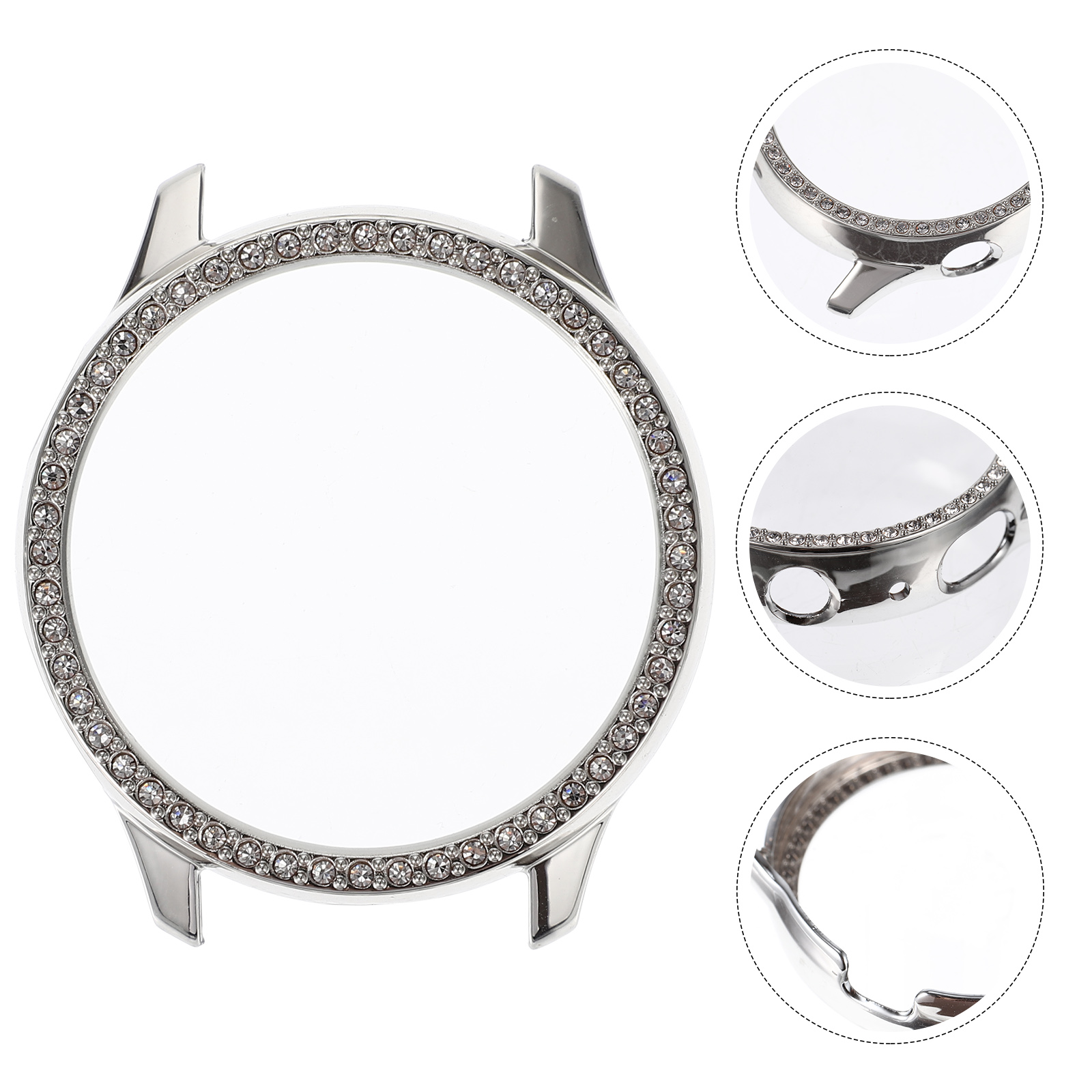 IDEANATEGRATE 1 Piece Rhinestone Watch Case Silver Watch Active 2 ...