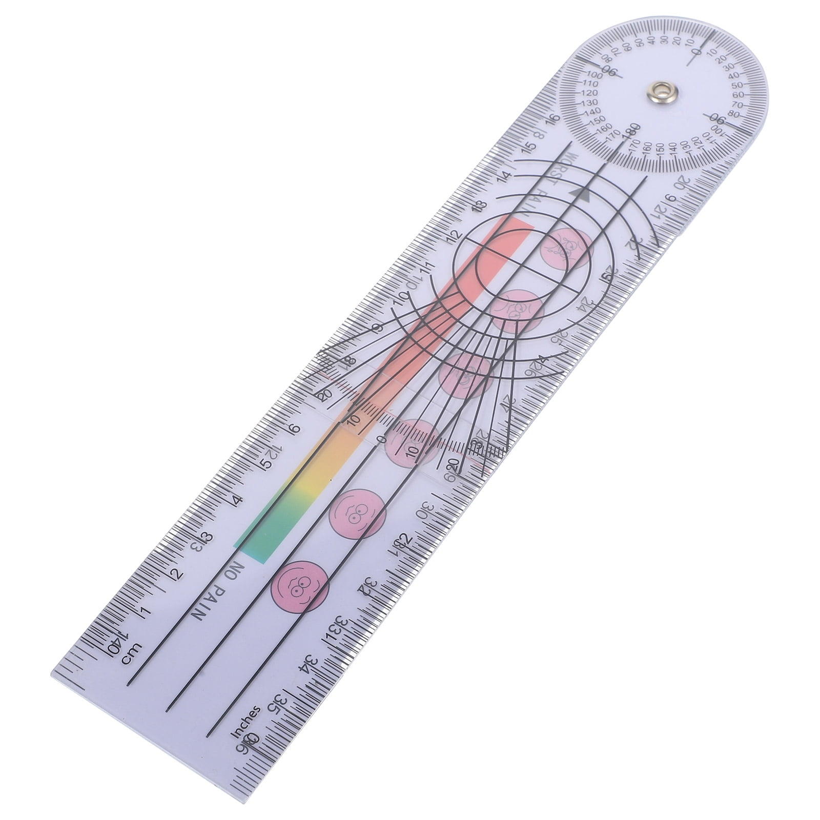 IDEANATEGRATE 1 Set Clear Metric Ruler Goniometer for Measuring Angles ...