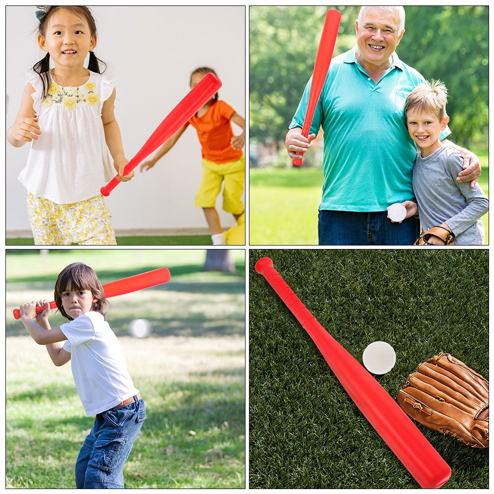 IDEANATEGRATE 1 Set Red Plastic Baseball Bat and Ball Toy Set for ...