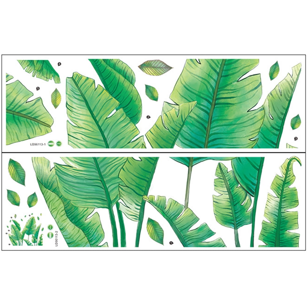 IDEANATEGRATE 1 Sheet Leaf Wall Stickers Decor Removable Non-residue ...