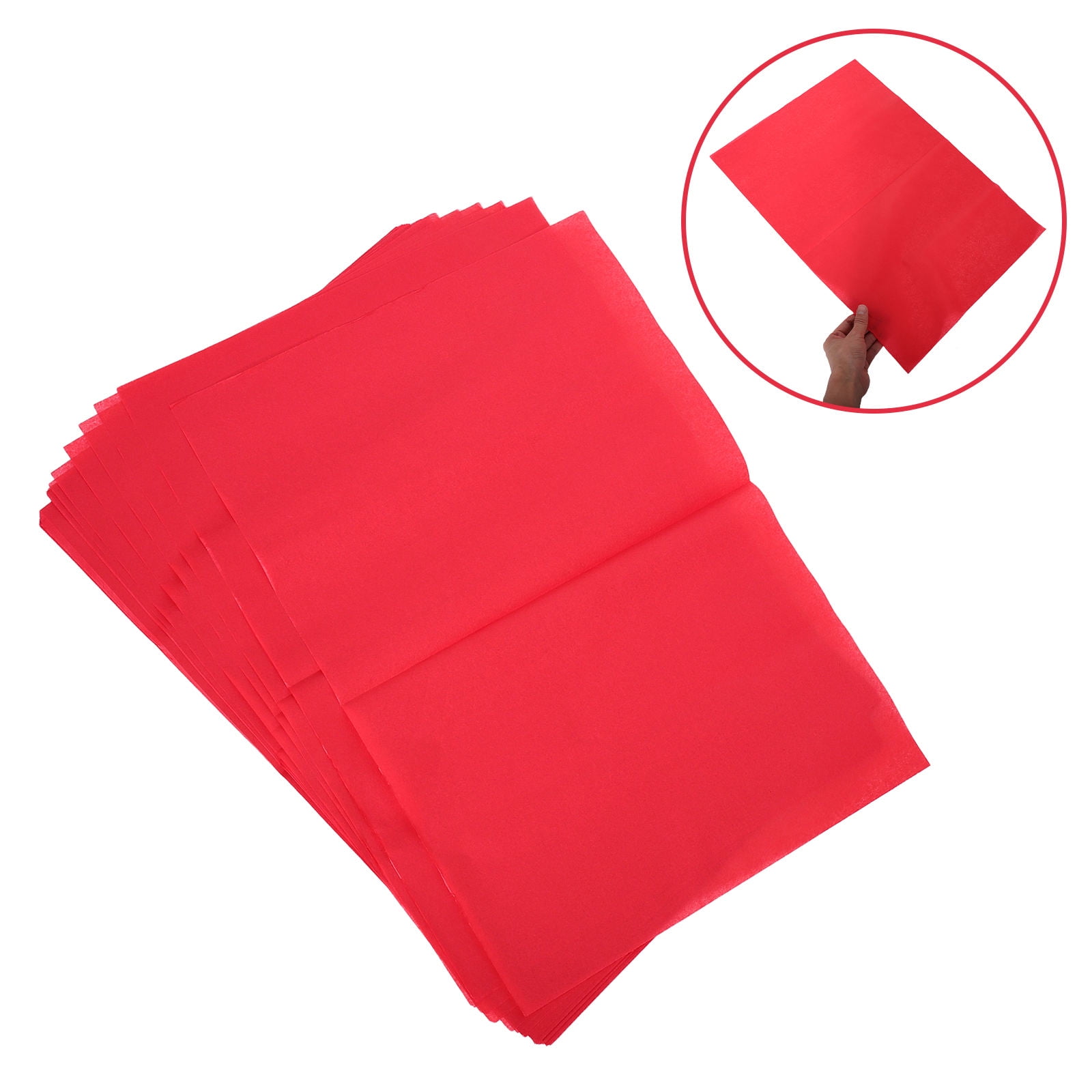 IDEANATEGRATE 100 Sheets Red Wrapping Paper for Aesthetic present ...