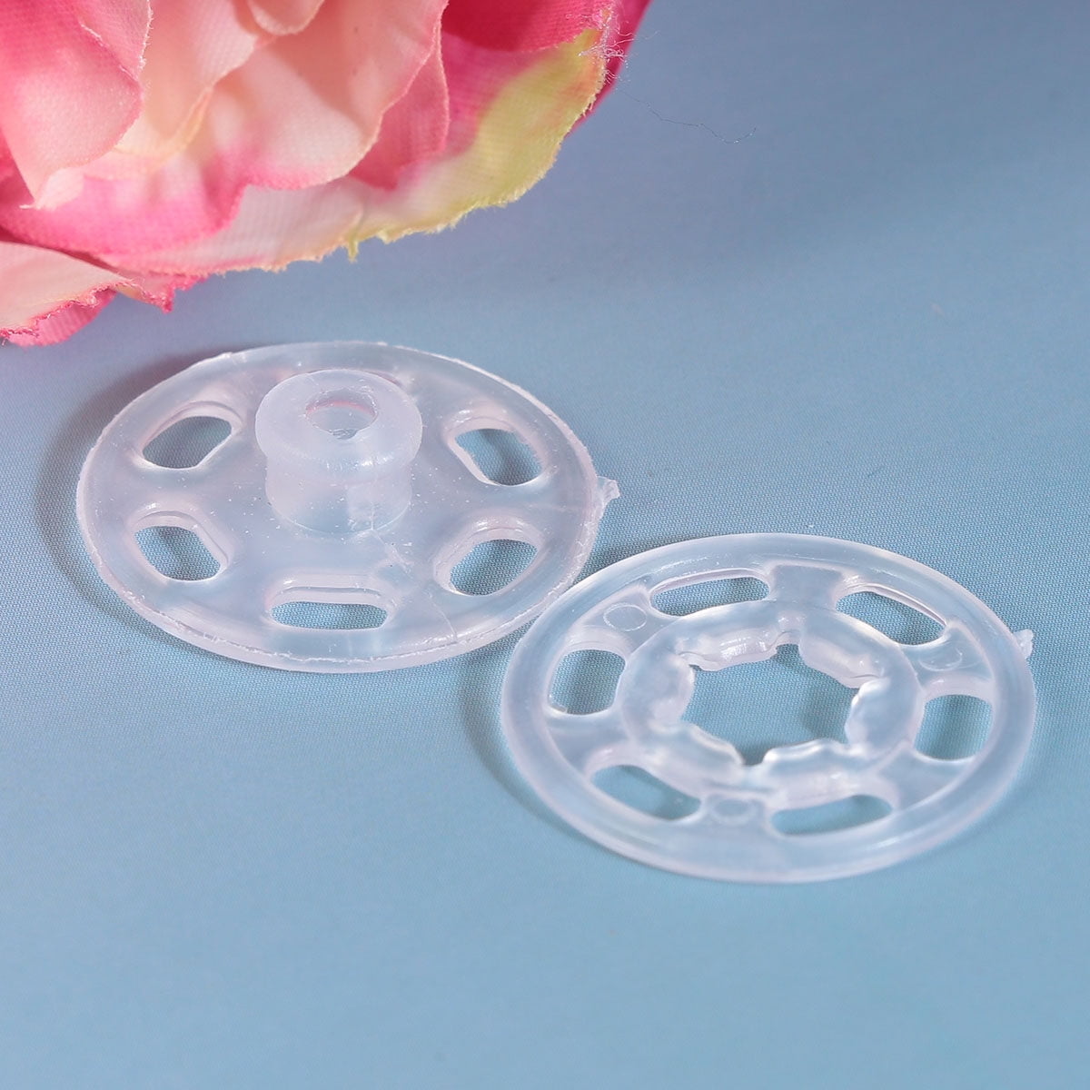 IDEANATEGRATE 1000Pcs Sew On Snaps for Clothing Semitransparent Round ...