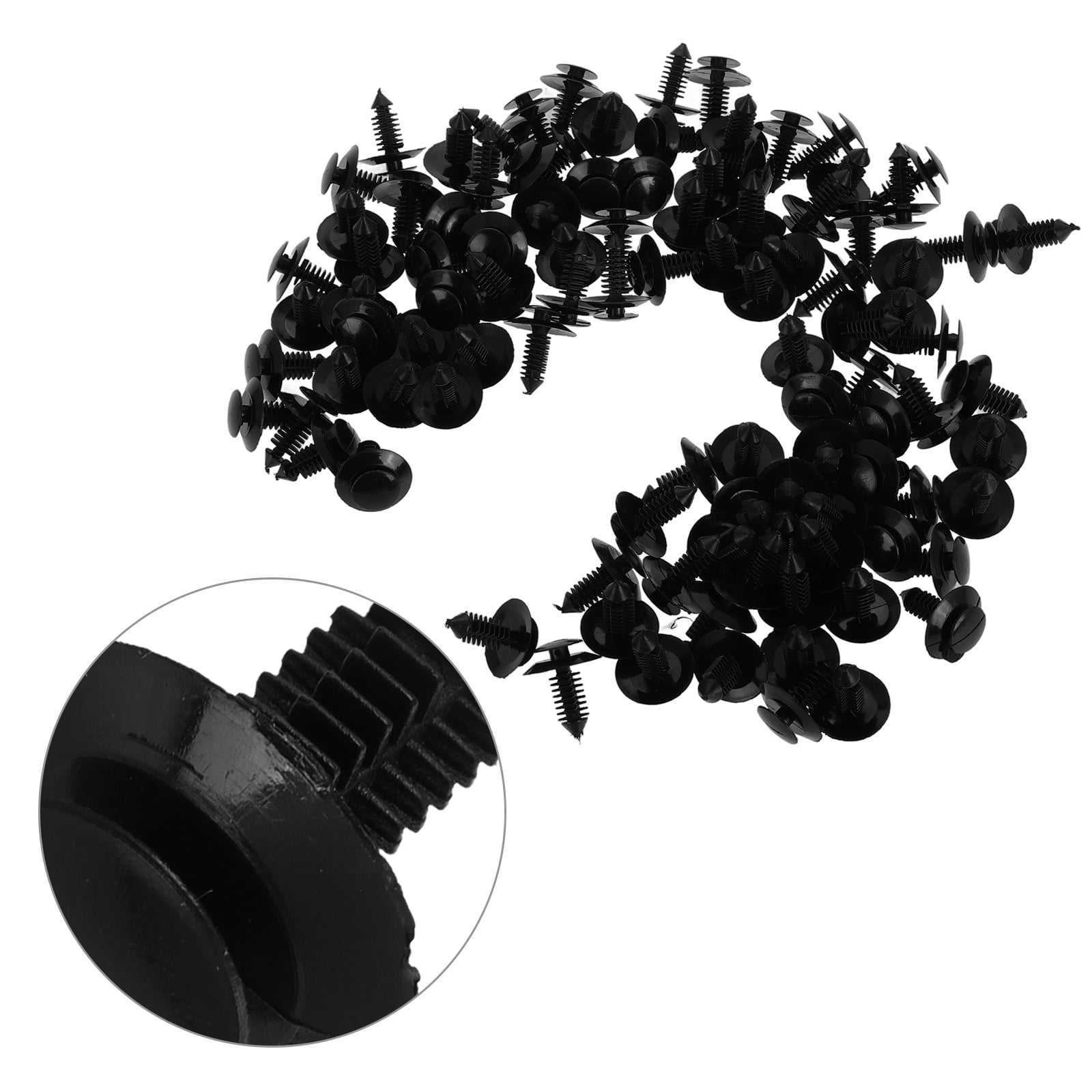 IDEANATEGRATE 100Pack Black Nylon Fastener for Car Door Panel and Liner ...