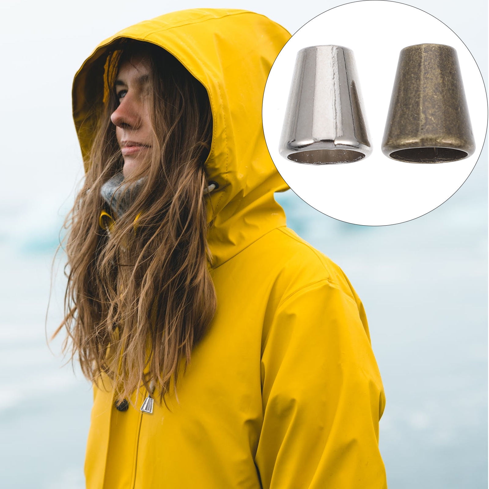 IDEANATEGRATE 100Pcs Horn-Shaped Cord Buckle Zinc Alloy Adjustable Rope ...