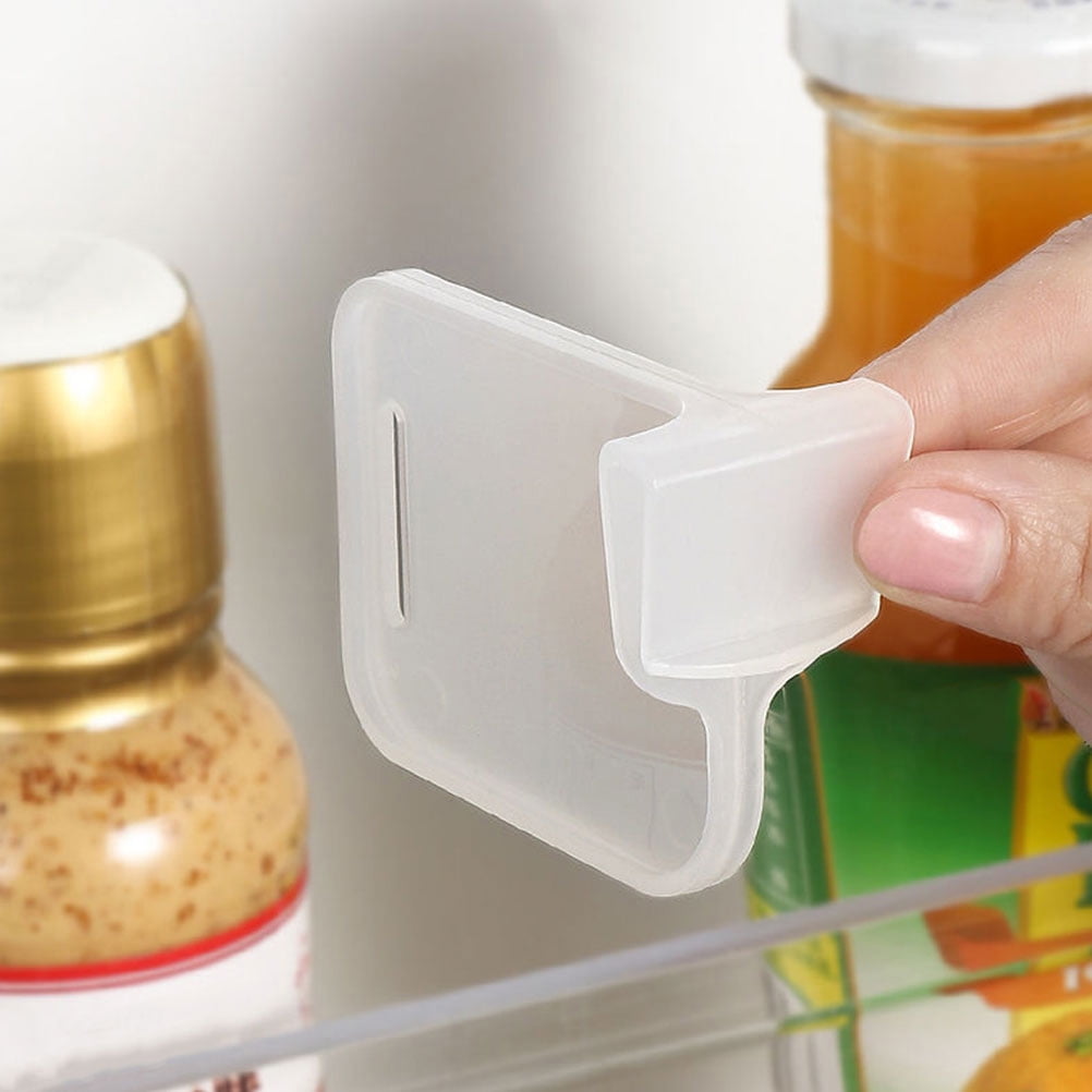 IDEANATEGRATE 100Pcs Refrigerator Side Door Clip Transparent 6.5x5x2 ...