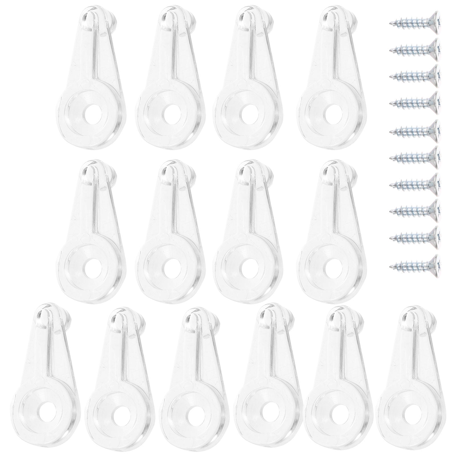 IDEANATEGRATE 100Pcs Transparent Plastic Glass Retainer Clips for ...