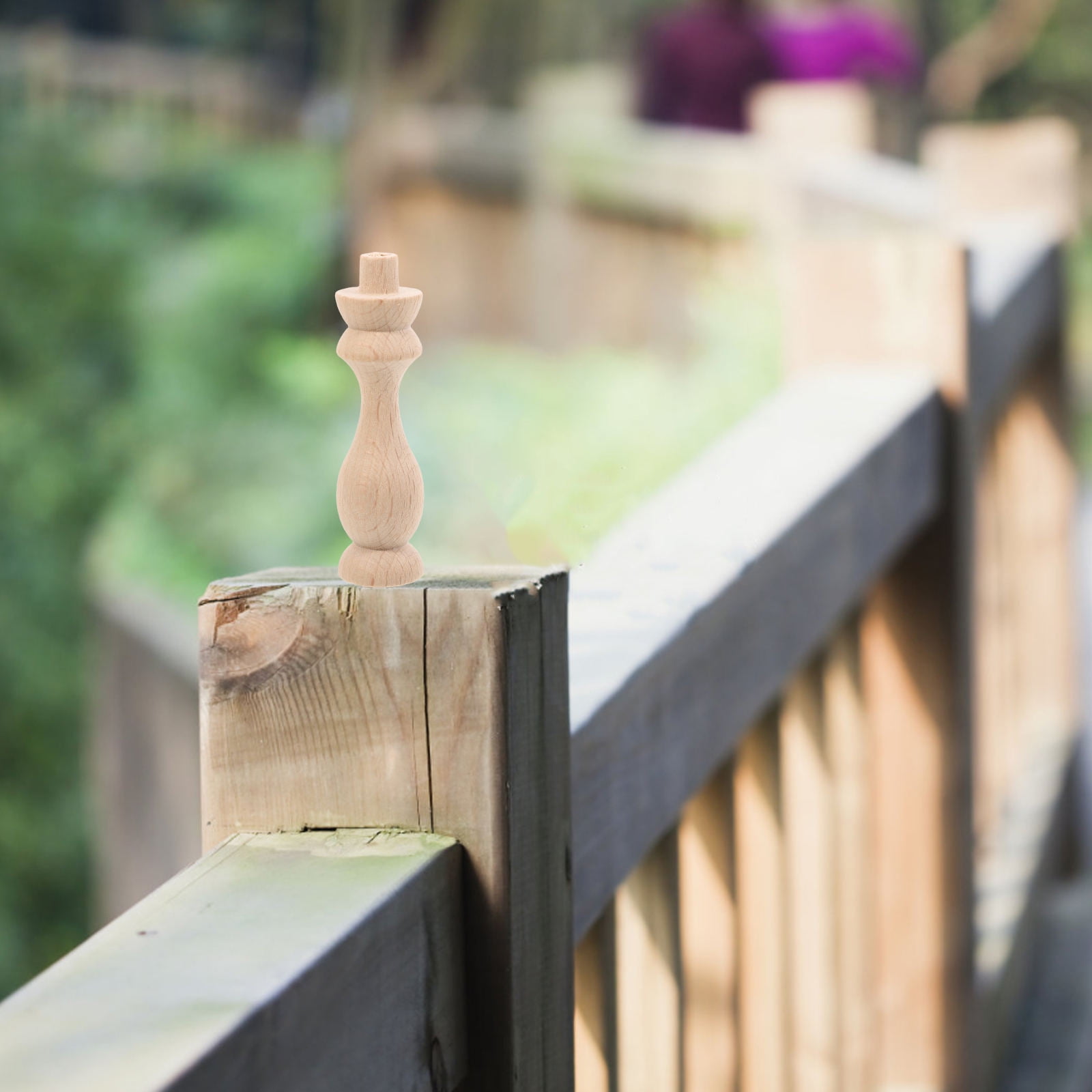 IDEANATEGRATE 10Pcs Baluster Post Treated Wood Roman Pillars Khaki 2 ...