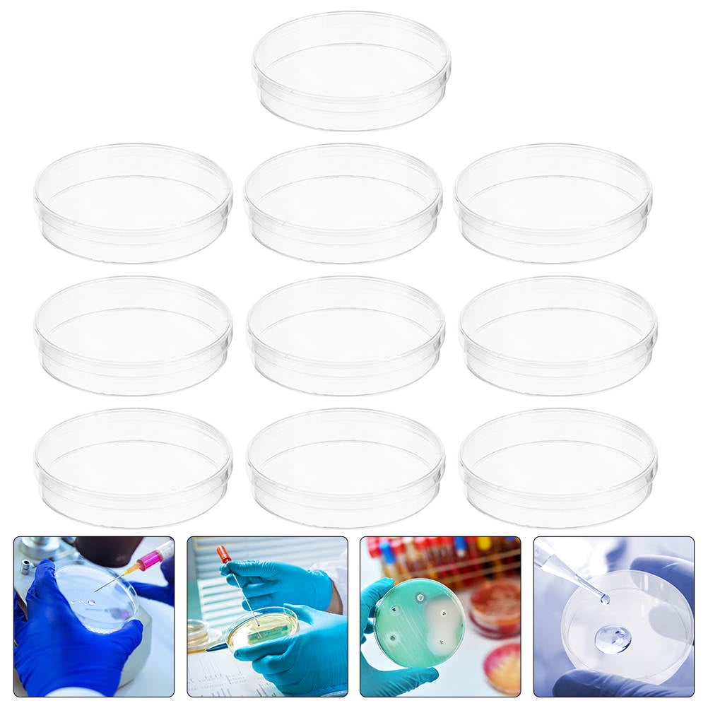 IDEANATEGRATE 10Pcs Heat Resistant Plastic Petri Dishes for Science ...
