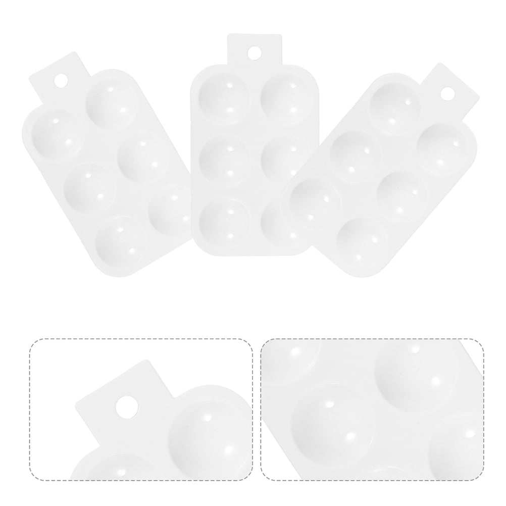 IDEANATEGRATE 10Pcs Small Paint Tray for Young Artists White Color ...