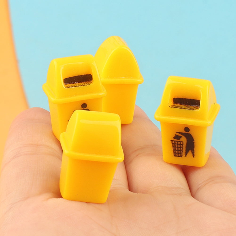 IDEANATEGRATE 12Pcs Miniature Garbage Can Realistic Shape For ...