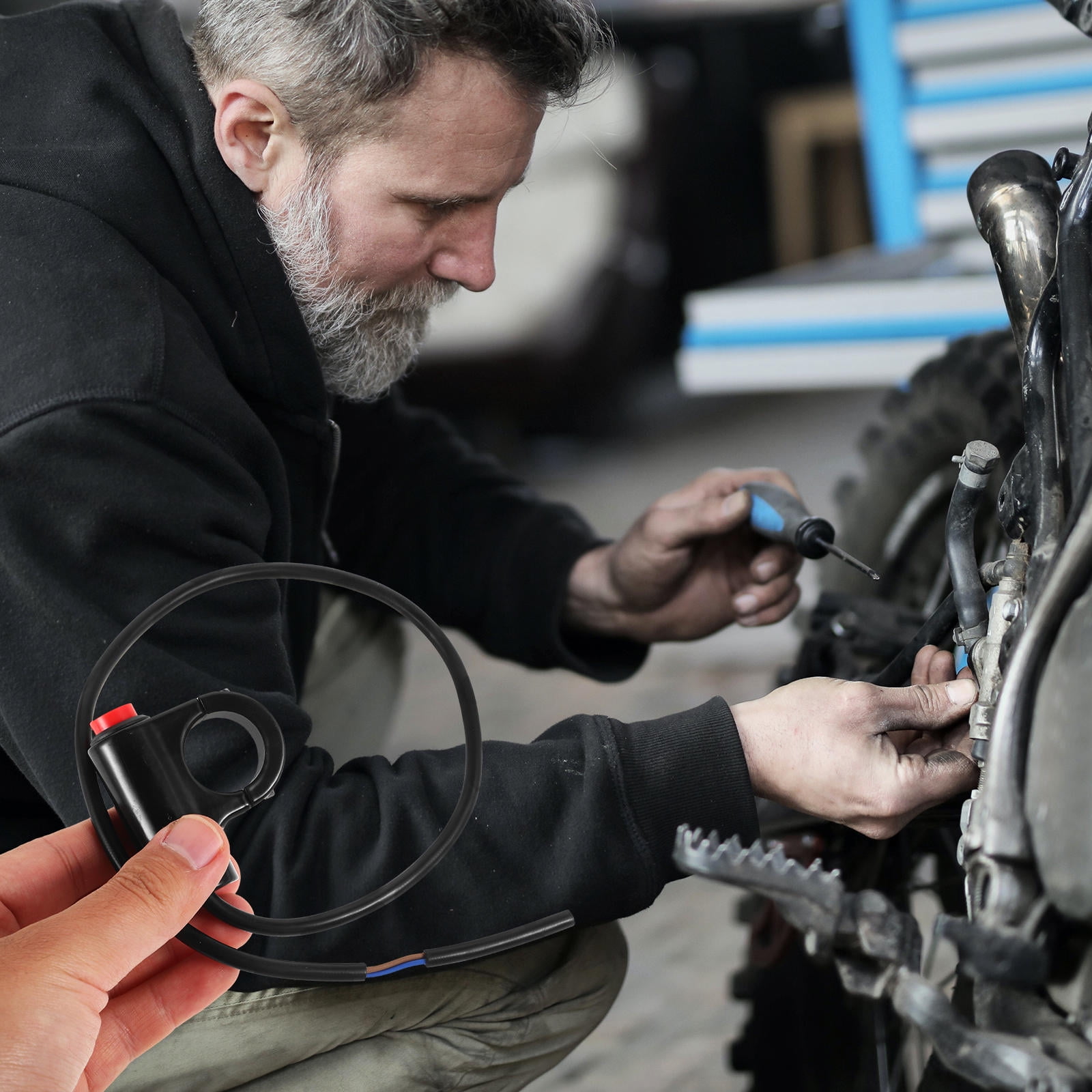 IDEANATEGRATE 1Pack Black Aluminum Alloy Motorcycle Multifunctional ...