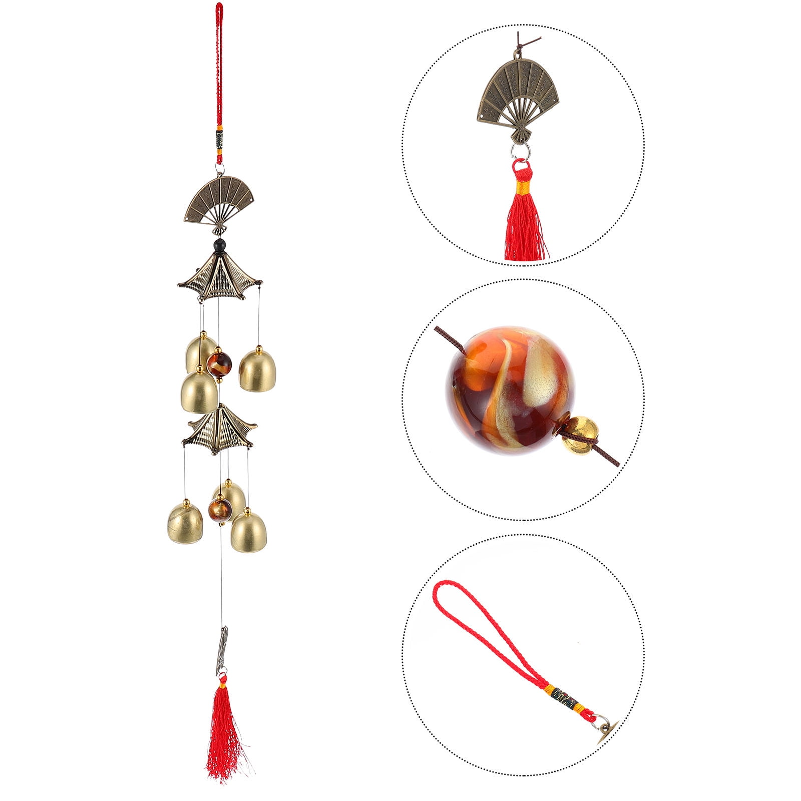 IDEANATEGRATE 1Pack Decorative Metal Wind Chime with Double Layers ...