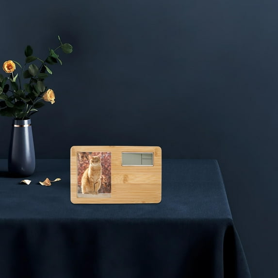 IDEANATEGRATE 1Pack Desk Alarm Clock Beige Rectangular Wood for Living ...
