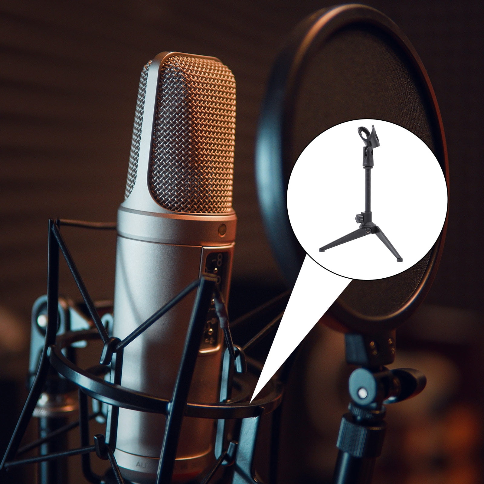 IDEANATEGRATE 1Pack Microphone Tripod for Recording and Video with ...