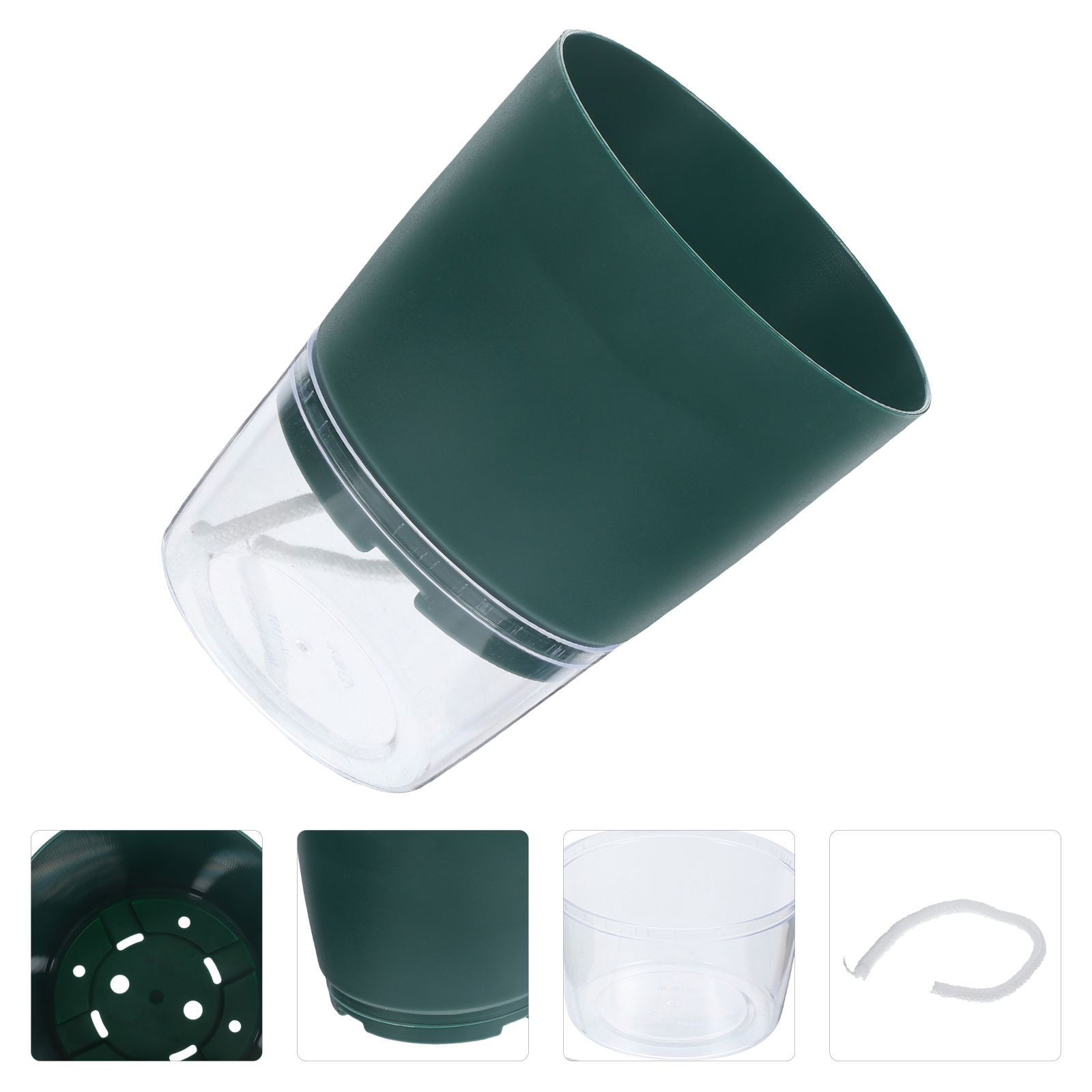 IDEANATEGRATE 1Pack No Soil Planter Dark Green Plastic for Windowsill ...