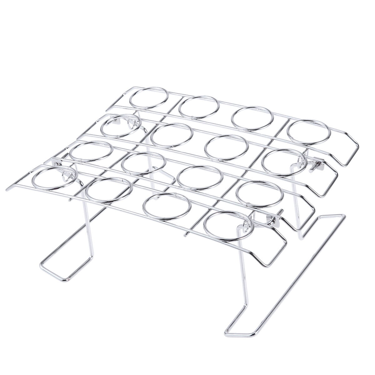 IDEANATEGRATE 1Pack Rectangular Ice Cream Cone Holder Silver Stainless ...