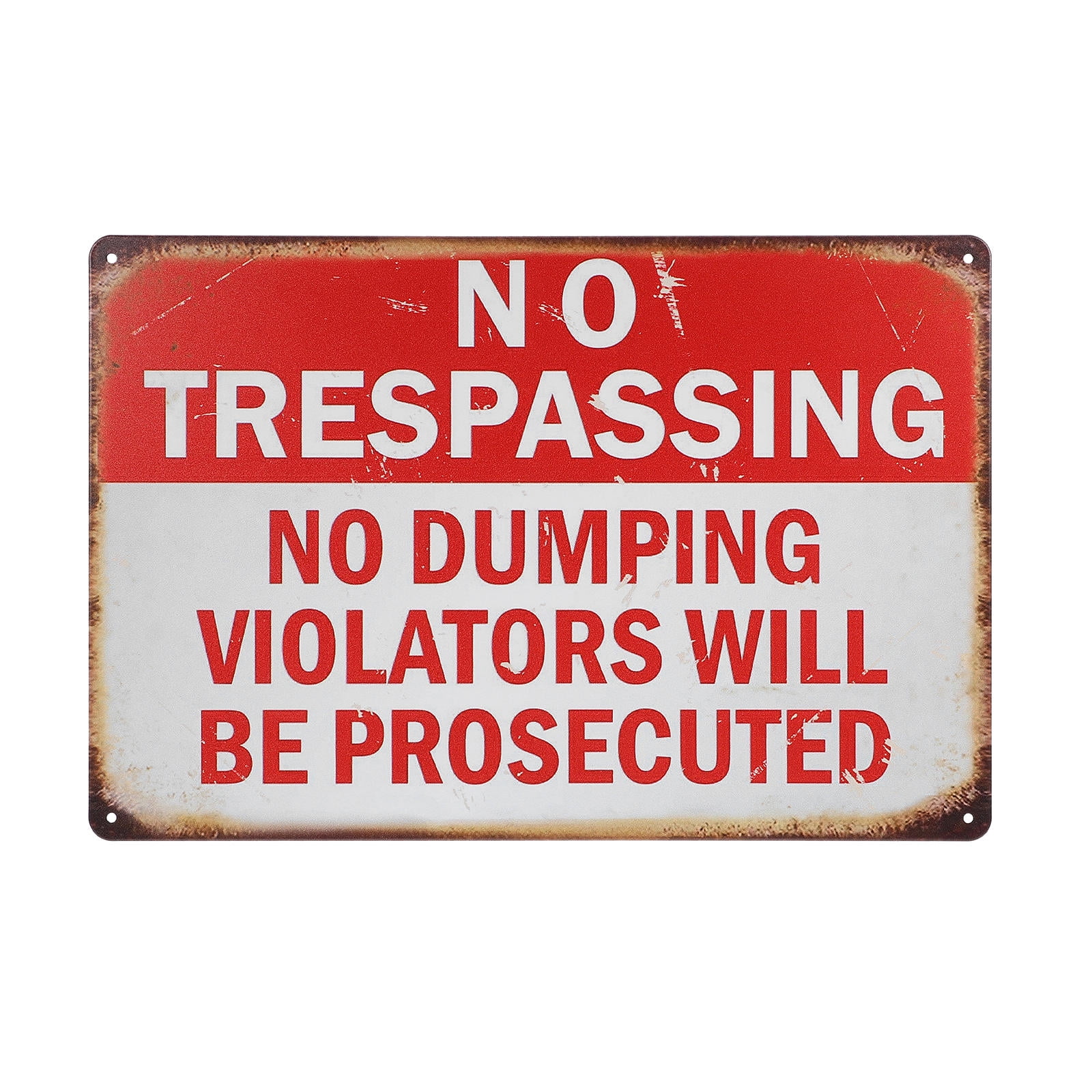 IDEANATEGRATE 1Pack Red Metal Safety No Entrance Sign for Public Places ...