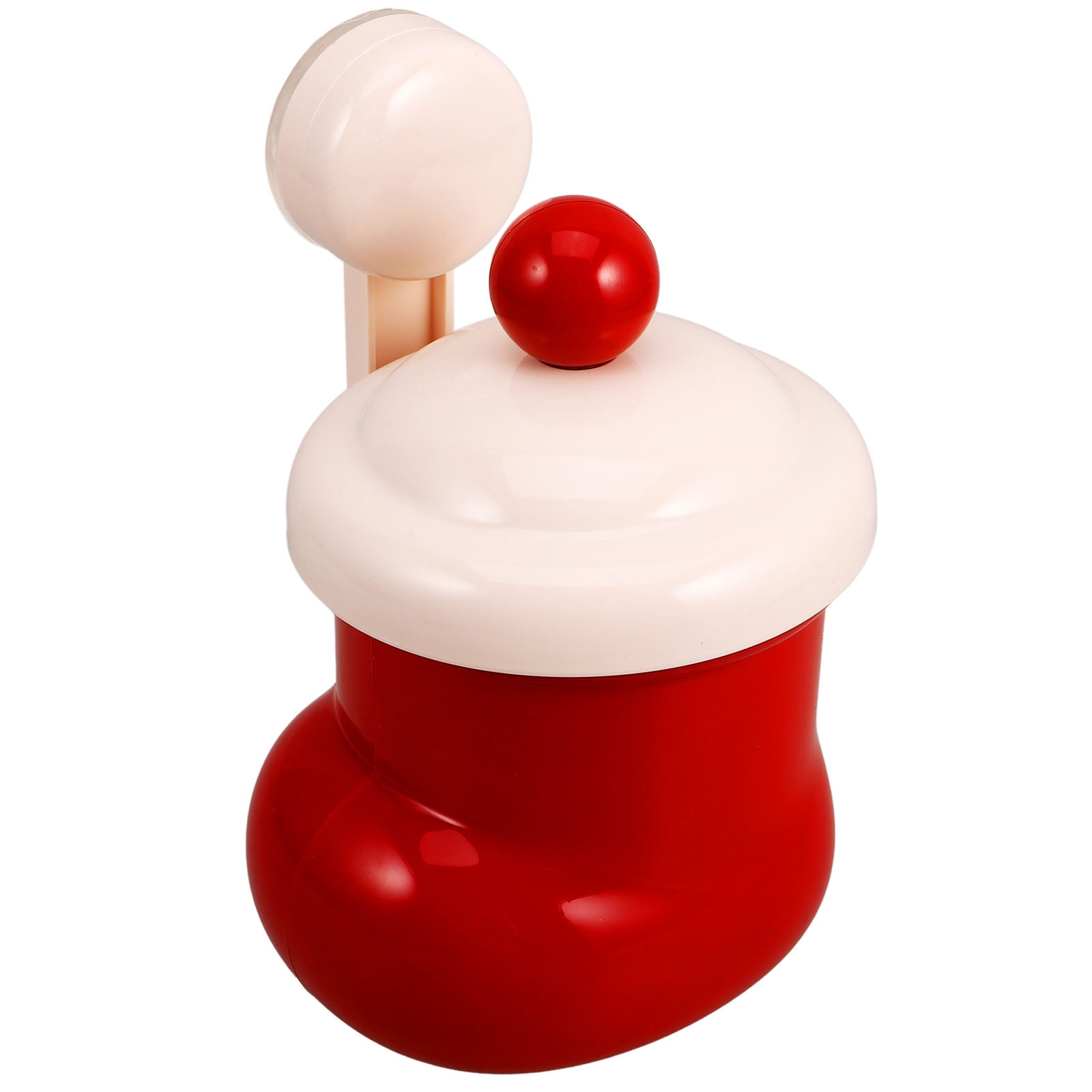 IDEANATEGRATE 1Pack Small Waste Basket With Lid Red Plastic Boot Trash ...