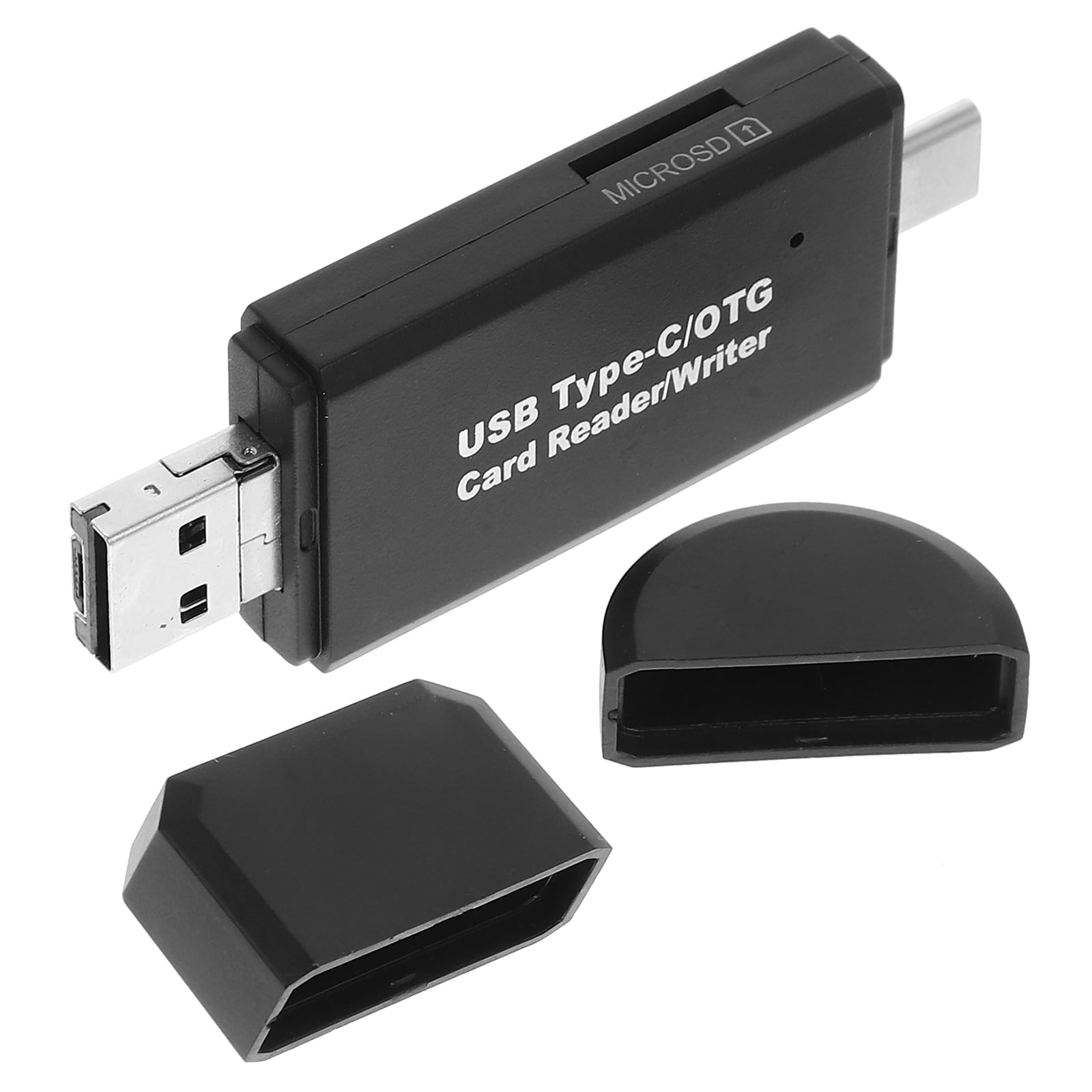 IDEANATEGRATE 1Pack USB Type Card Reader for Computer Black 2.7x7.6cm ...