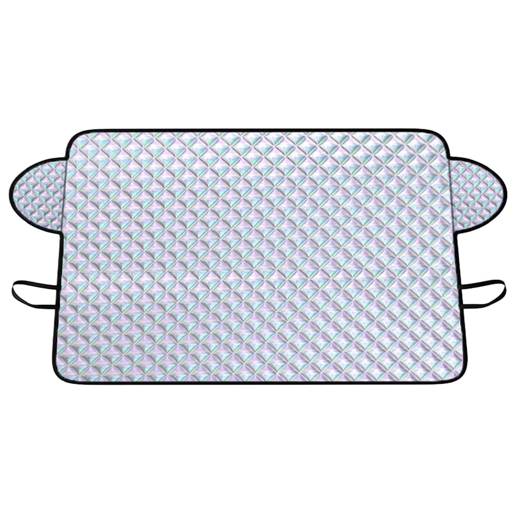 IDEANATEGRATE 1Pack Windscreen Snow Covers Rectangular Titanium Silver ...