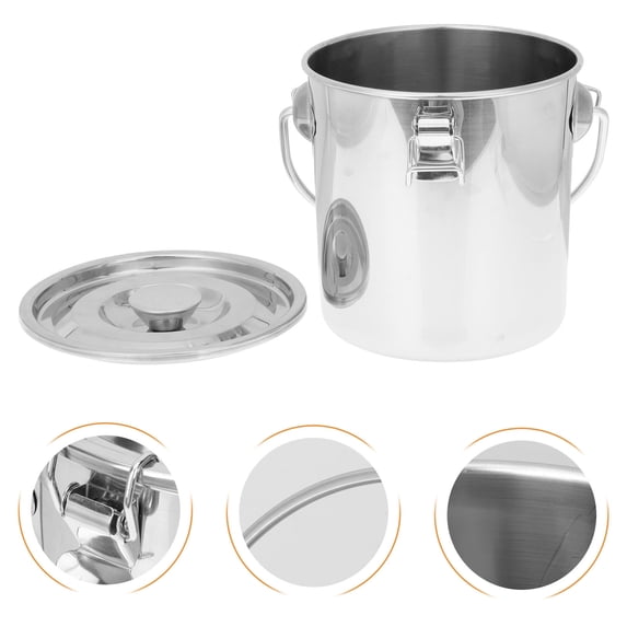 IDEANATEGRATE 1Pcs 6.7Inch Round Stainless Steel Airtight Barrel Sealed ...