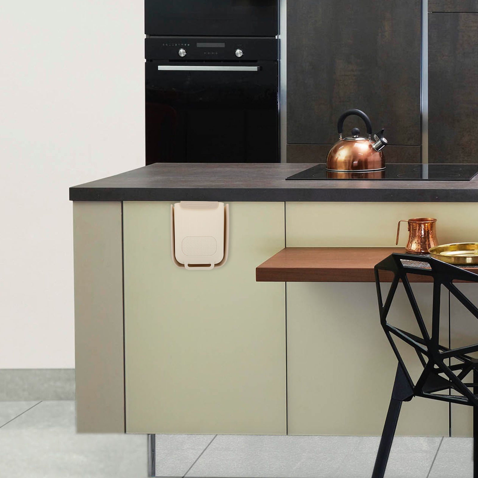 IDEANATEGRATE Hanging Kitchen Trash Can Rectangular 1Set 8.3x7.9x4.7in ...