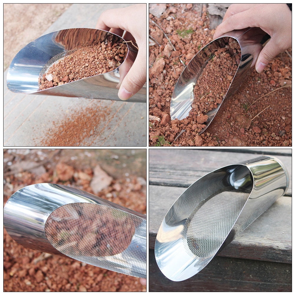 IDEANATEGRATE 1Pcs Garden Sifter for Digging and Soil Sifting Silver ...