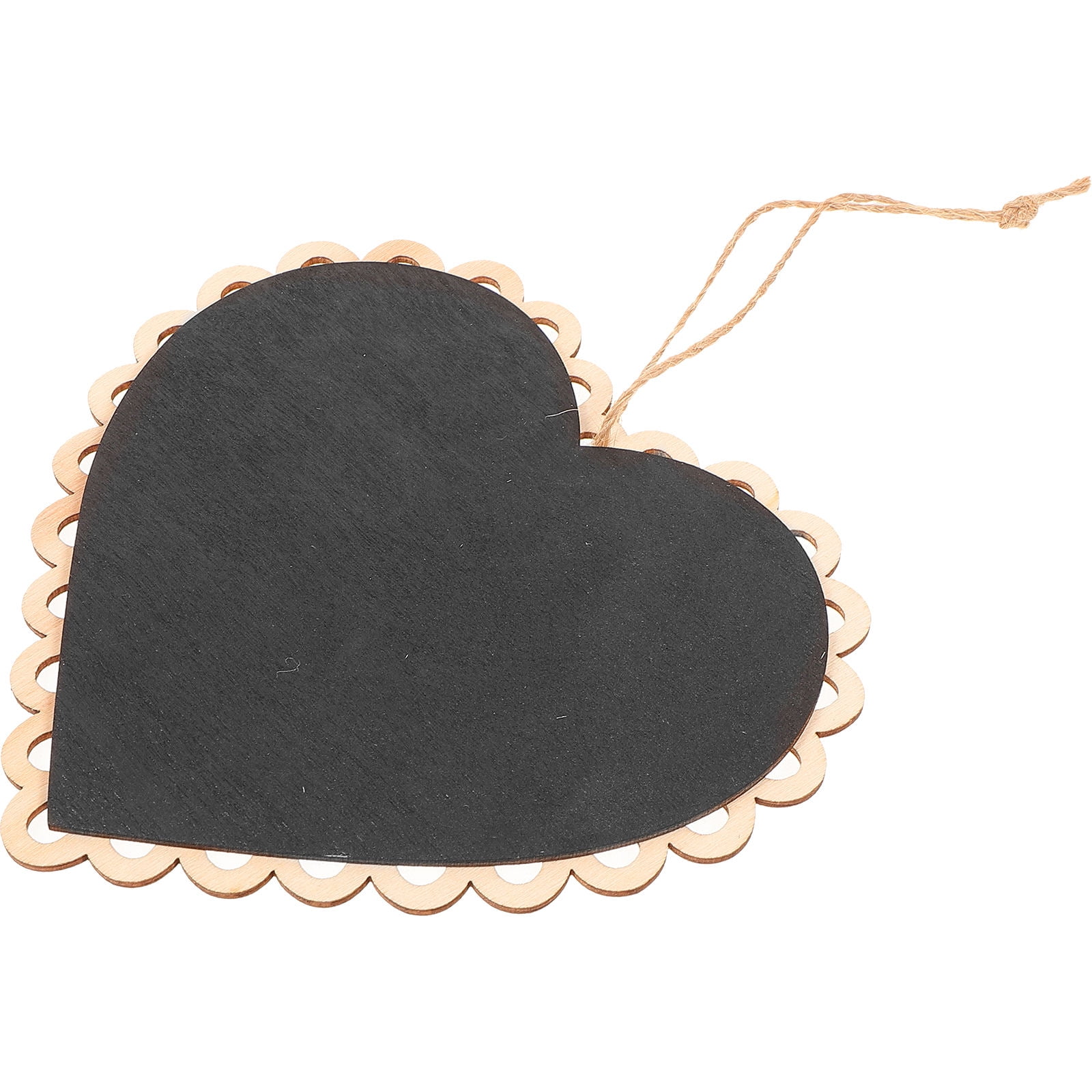IDEANATEGRATE 1Pcs Heart Shaped Hanging Wooden Blackboard Chalkboard ...