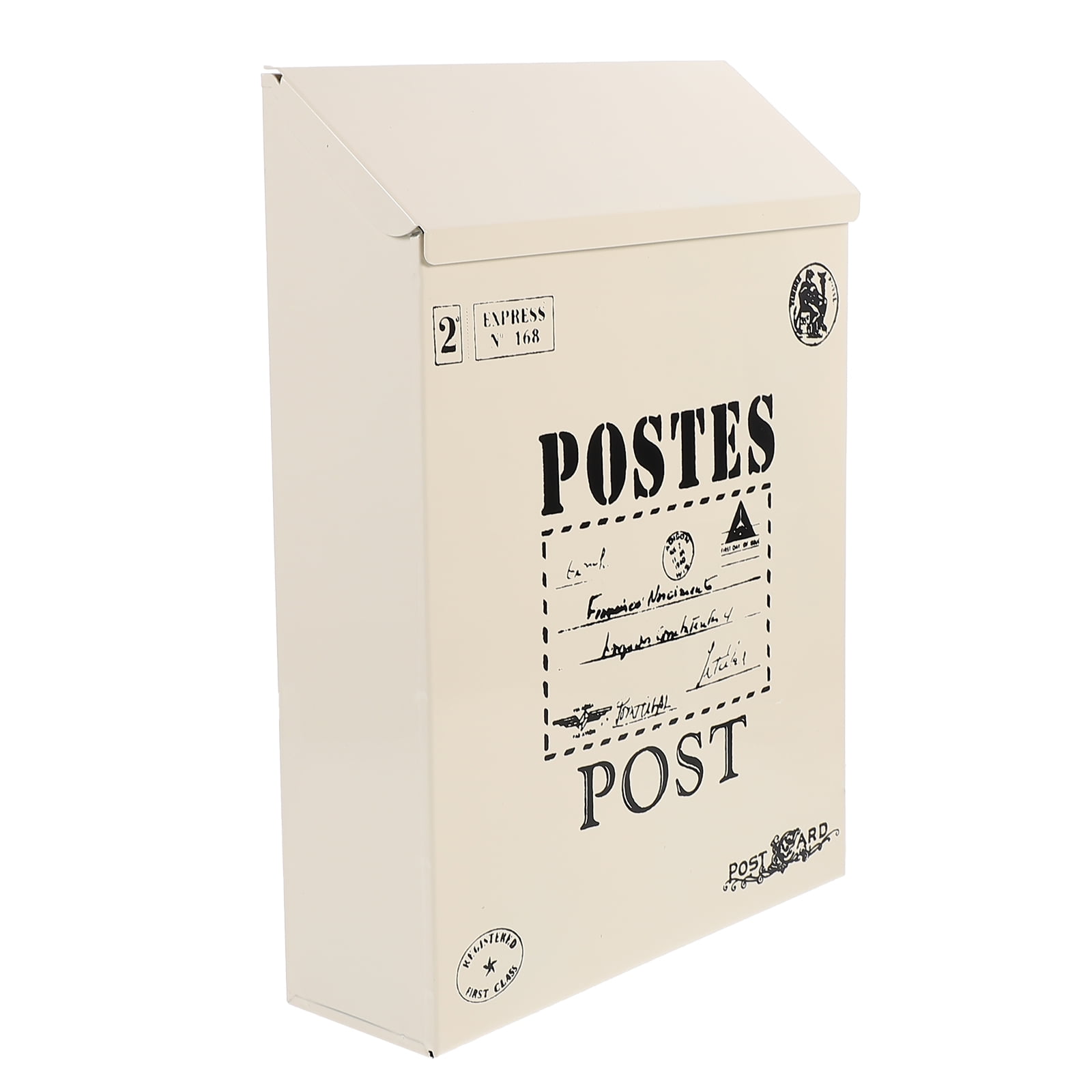 IDEANATEGRATE Wall Mounted Mailbox Vintage Letter Newspaper Box Iron ...