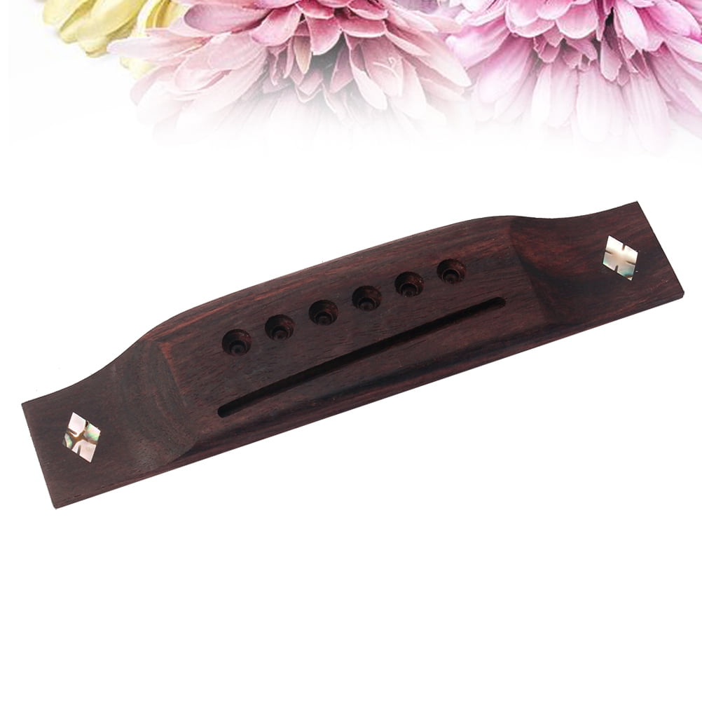 IDEANATEGRATE 1Set Acoustic Guitar Bridge Set Saddle Thru Slotted with ...