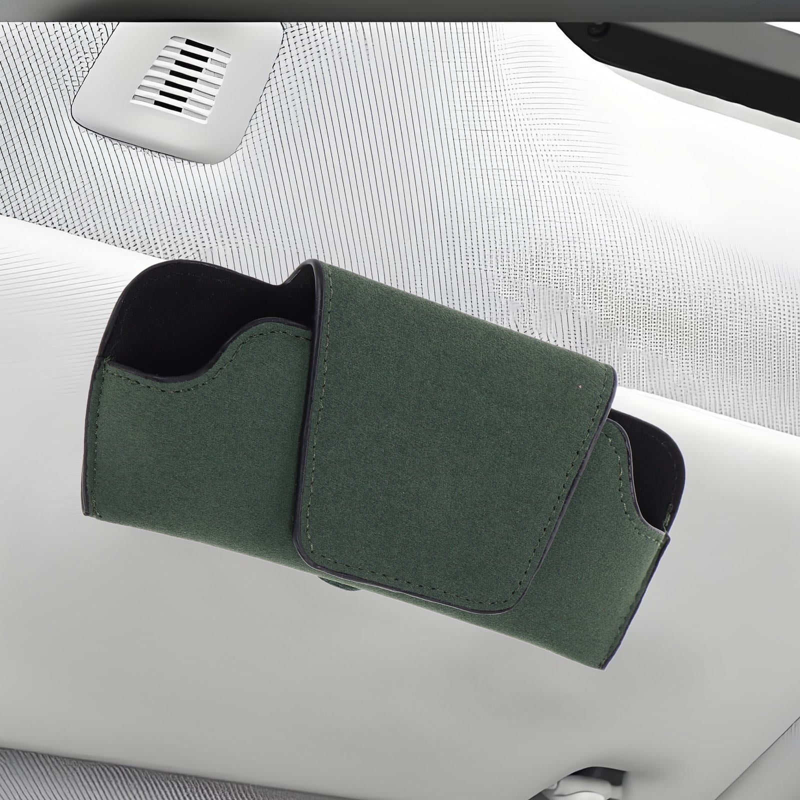 IDEANATEGRATE 1Set Car Visor Clip Sunglass Holder with Rectangular ...