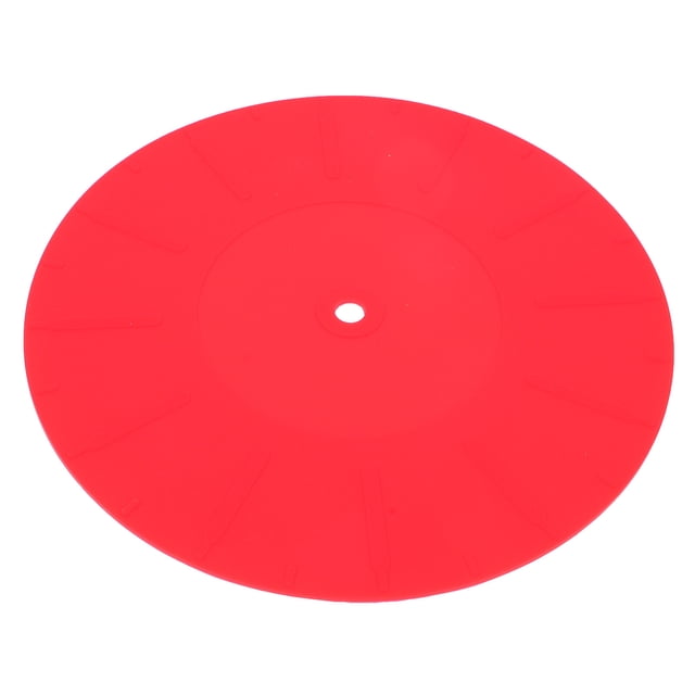 IDEANATEGRATE 1Set Disc Protective Mat Red Silicone for Vinyl Turntable ...