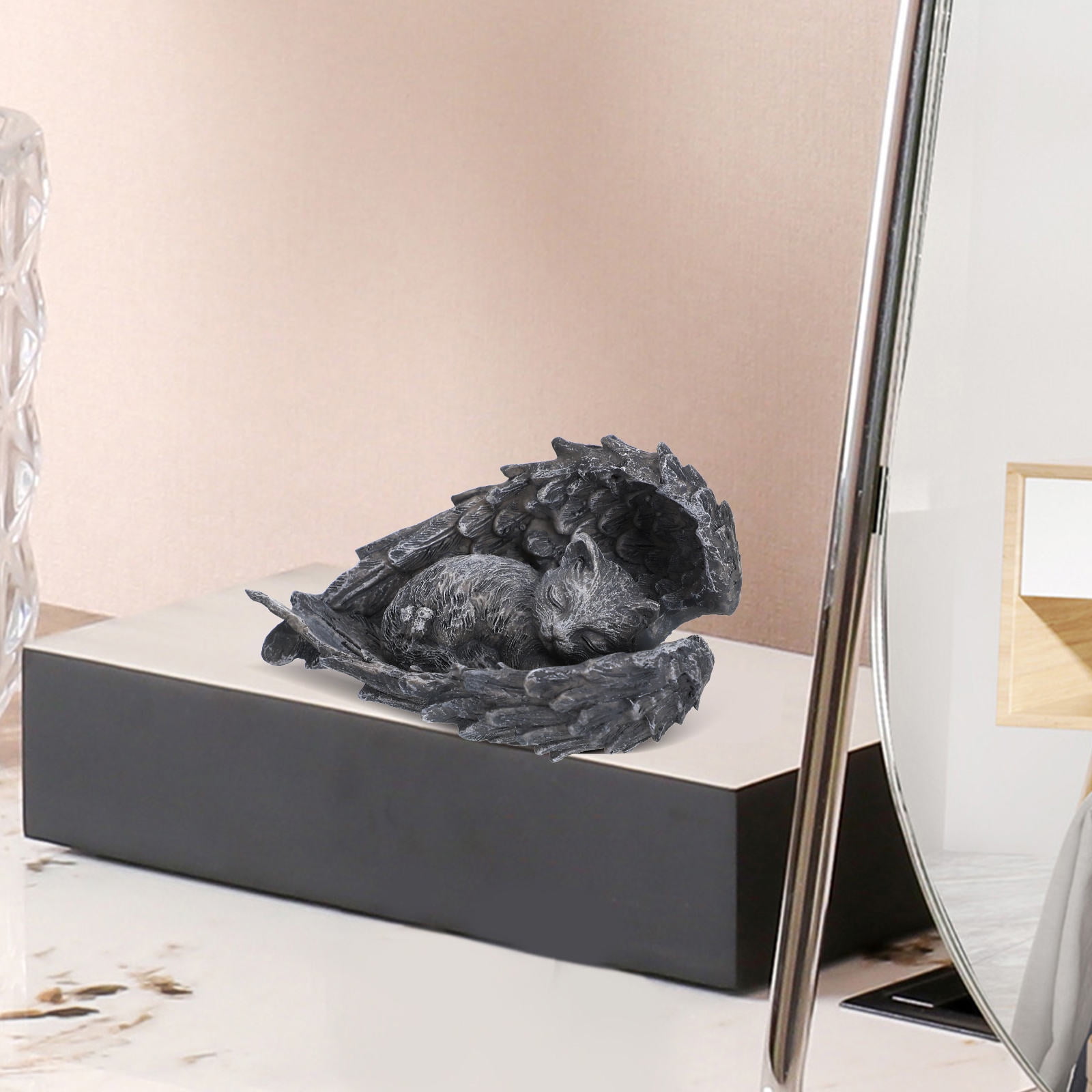 IDEANATEGRATE 1Set Durable Cat Garden Statue With Angel Shape For ...