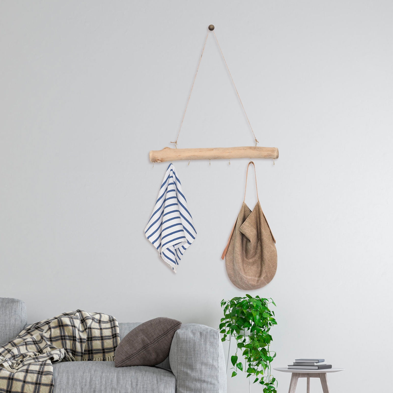 IDEANATEGRATE 1Set Entryway Wall Hooks Wooden Branch Shape With ...