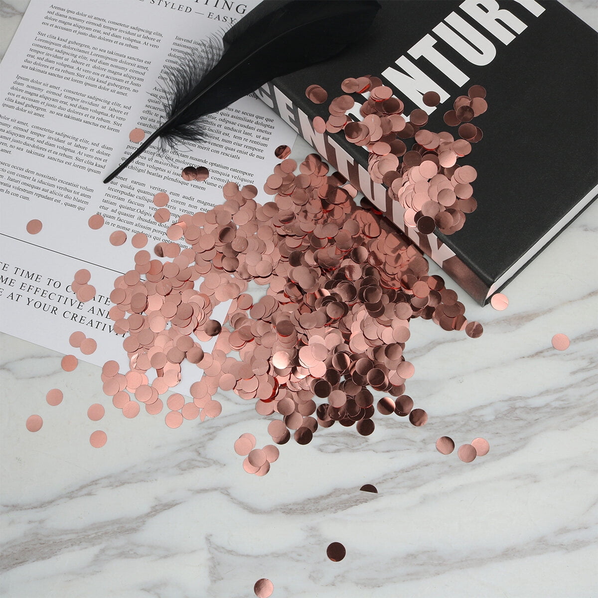 IDEANATEGRATE 1Set Golden Confetti Balloon Party Decorations Plastic ...