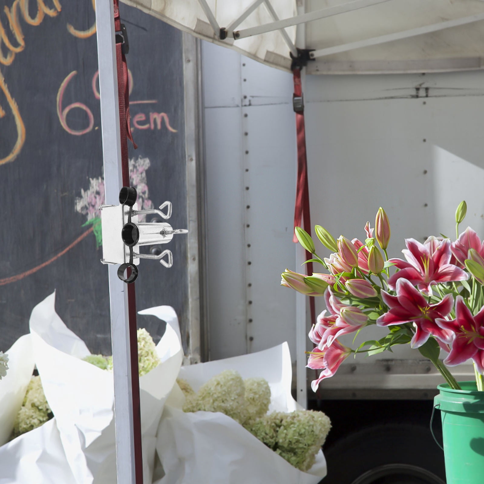 IDEANATEGRATE 1Set Iron Silver Adjustable Angles Umbrella Chair ...