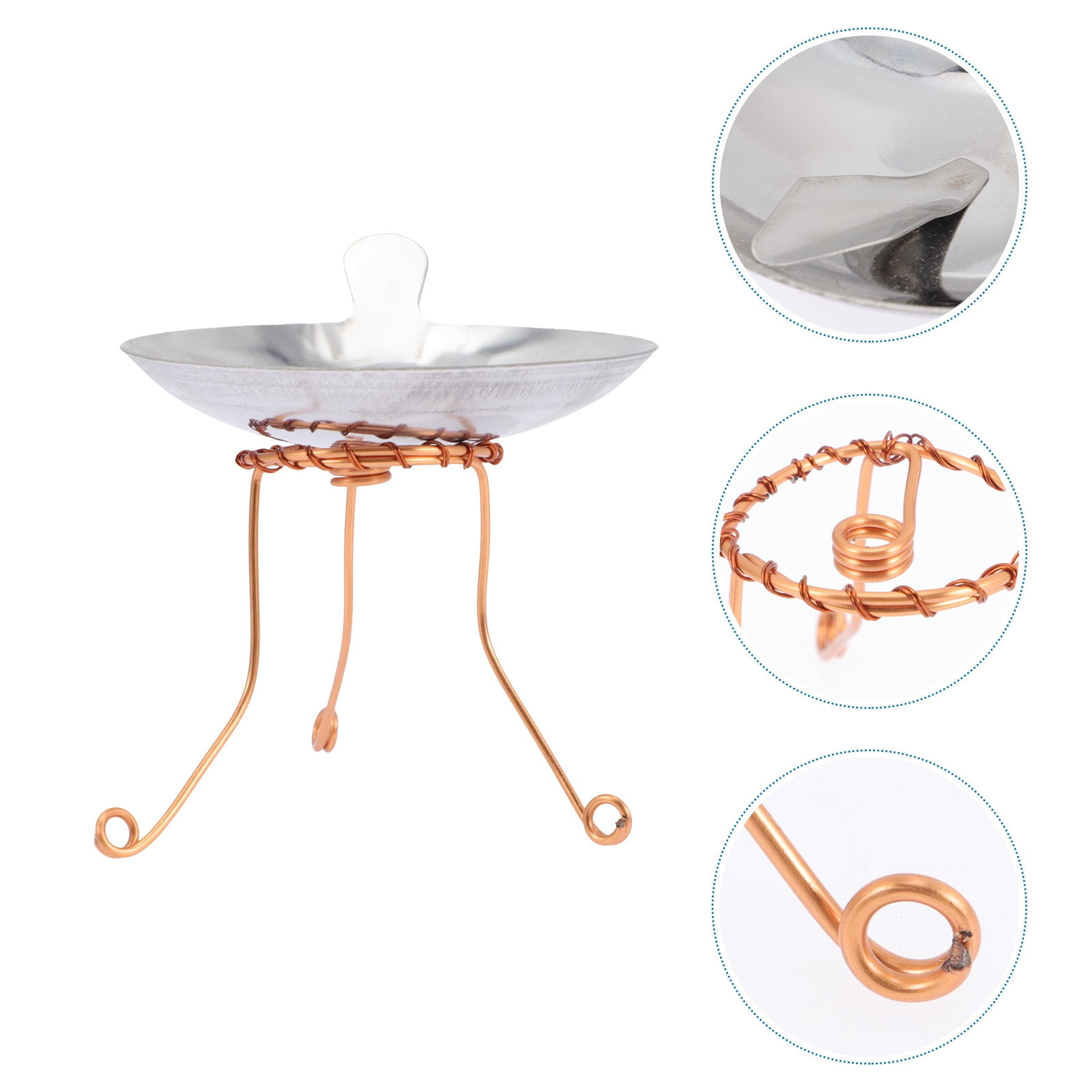 IDEANATEGRATE 1Set Lamp Bulb Holder Kerosene Lamp Tray Golden Copper ...