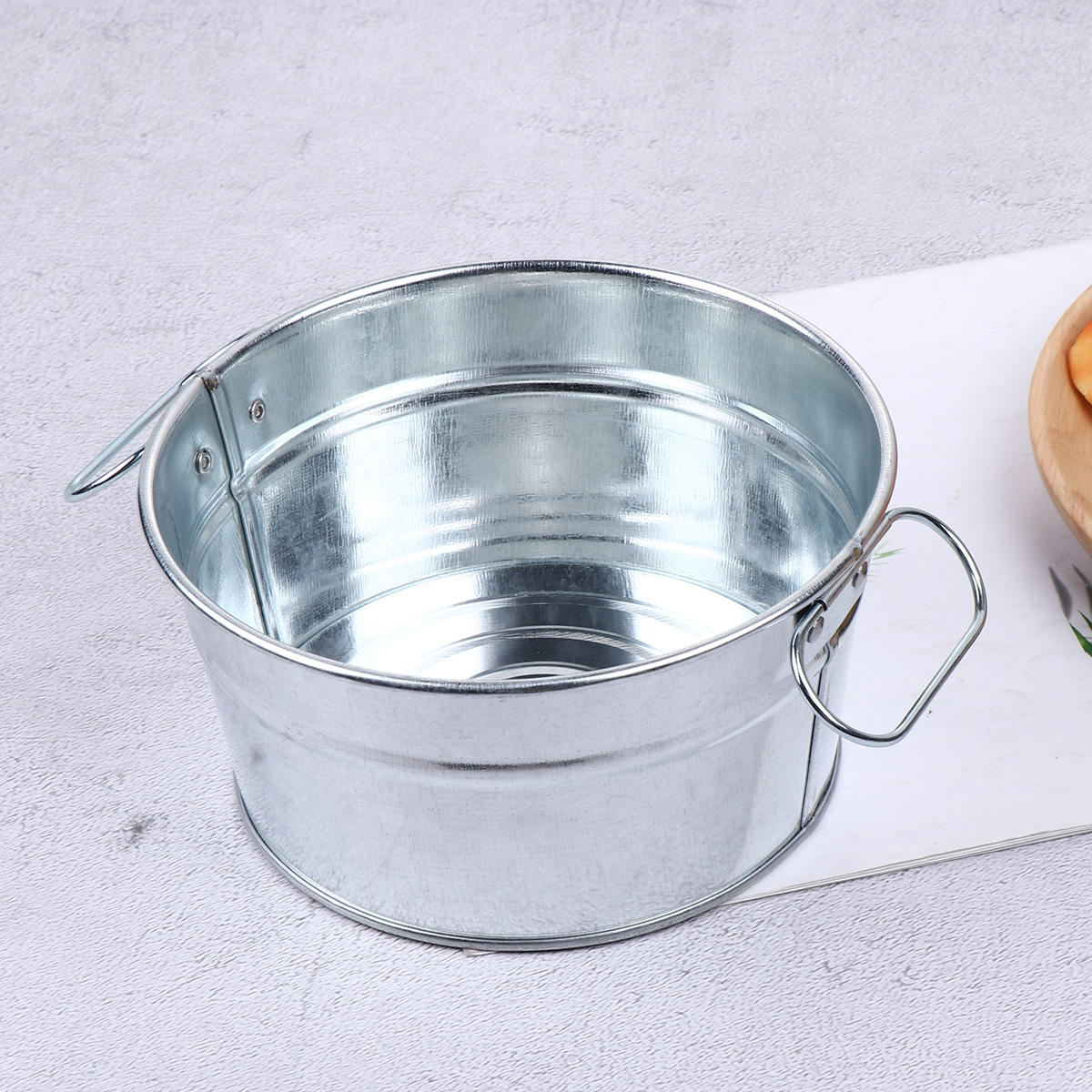 IDEANATEGRATE 1Set Mini Food Storage Metal Bucket for Portable Use in ...