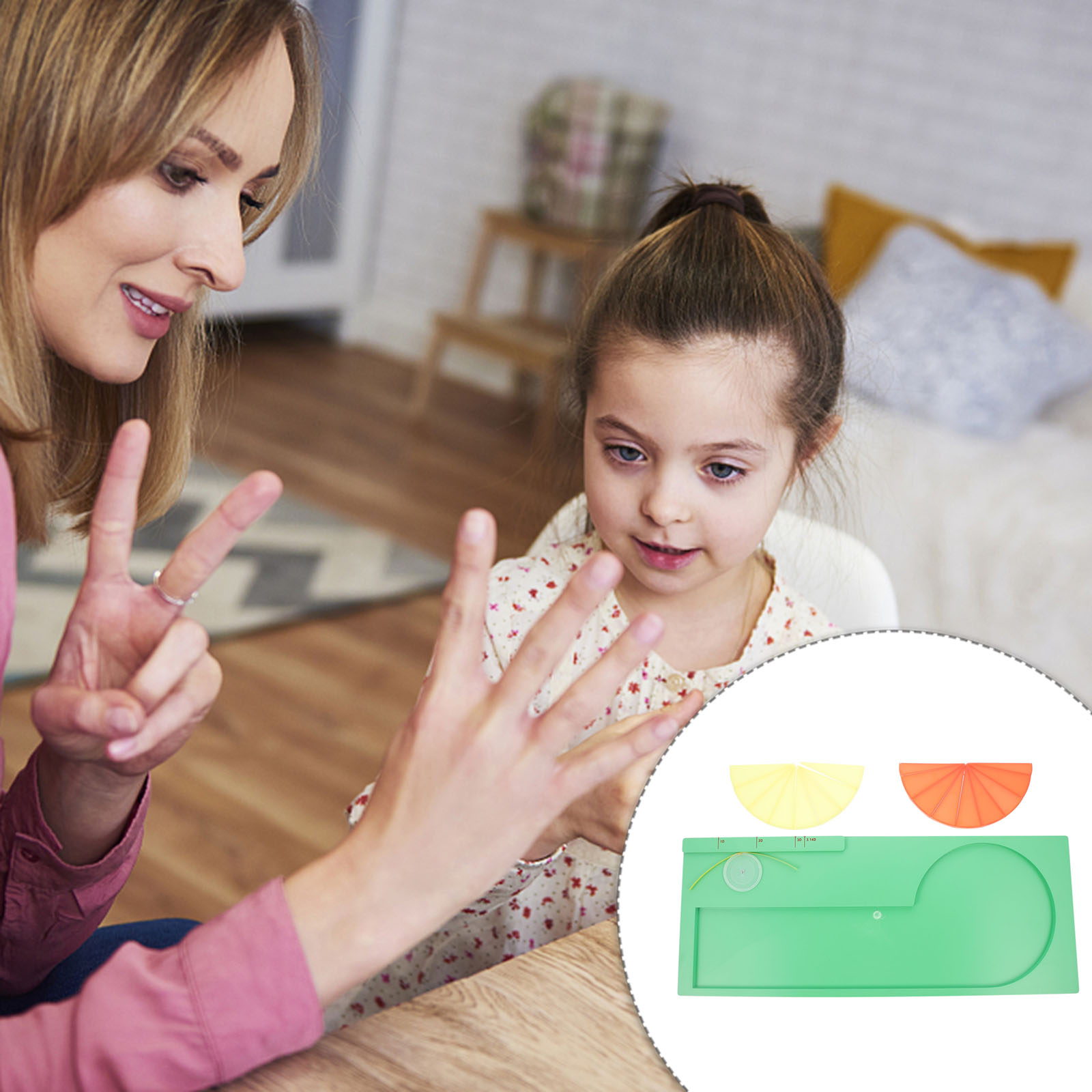 IDEANATEGRATE 1Set Tool For Drawing Circles Green Plastic Circular Area ...