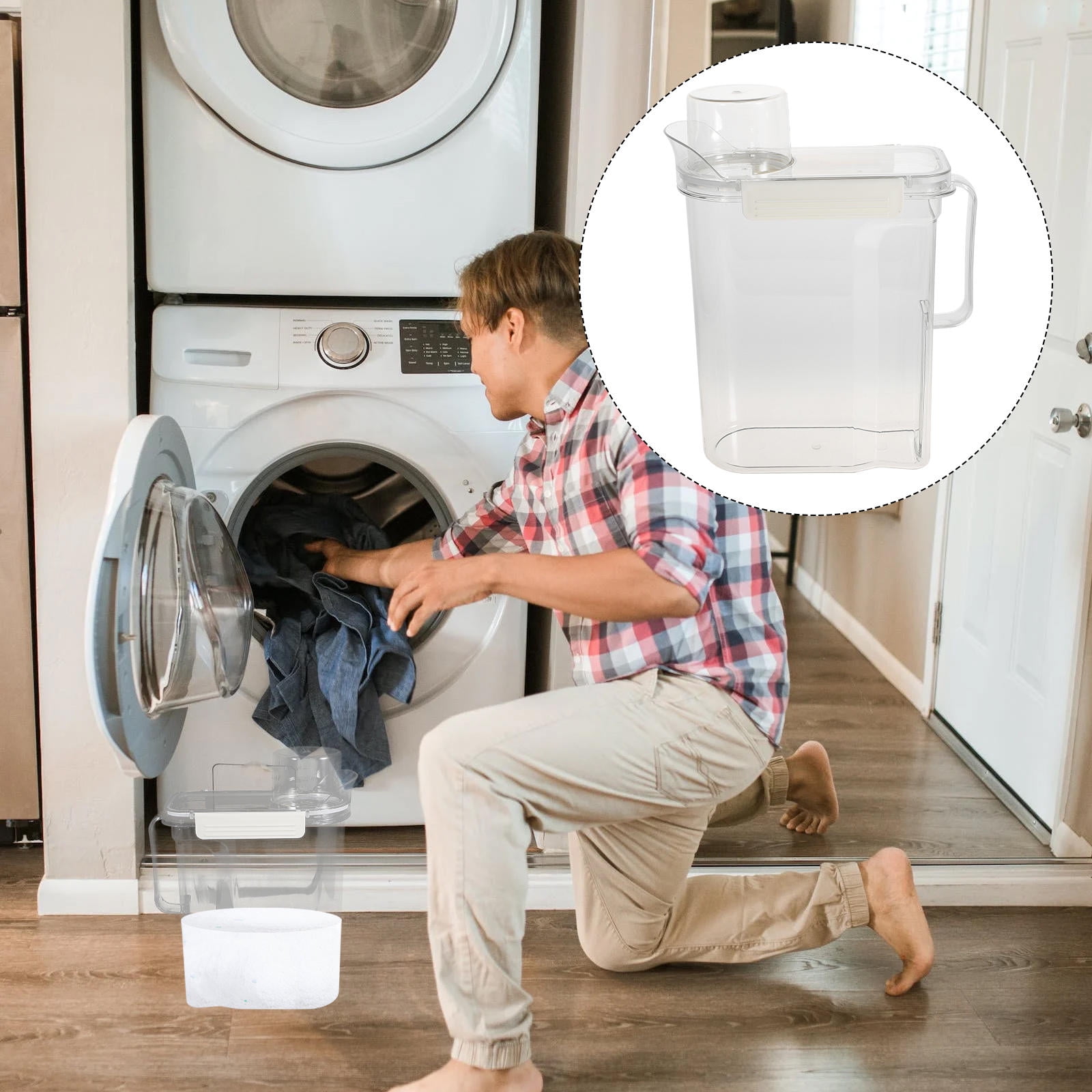 IDEANATEGRATE 1Set Transparent Rectangular Storage Bucket with Scale ...