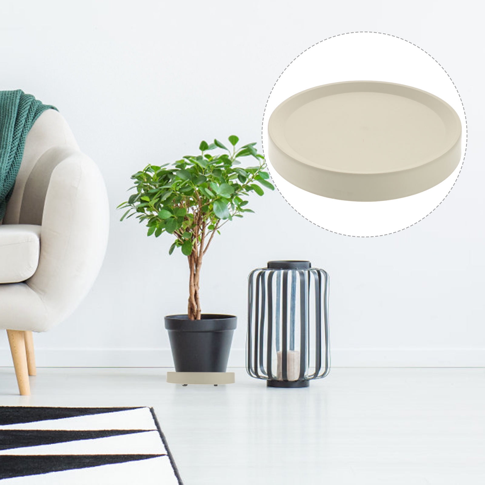 IDEANATEGRATE 1Set White Planter Caster for Indoor Plants - Walmart.com